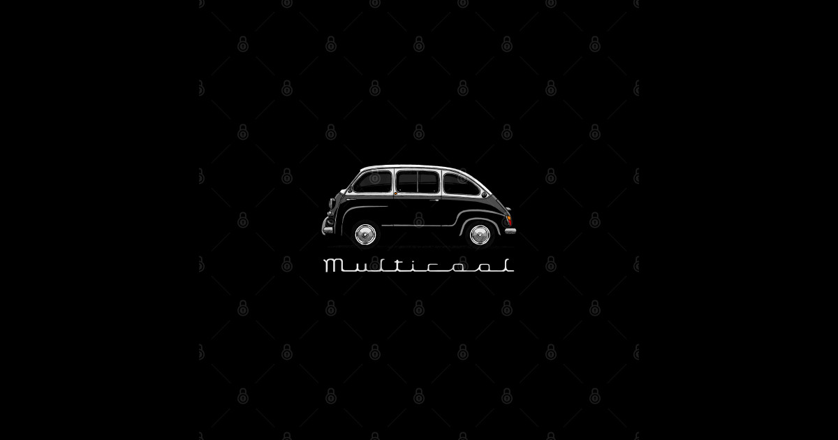 The classic Italian minivan car - Fiat Multipla - Posters and Art ...