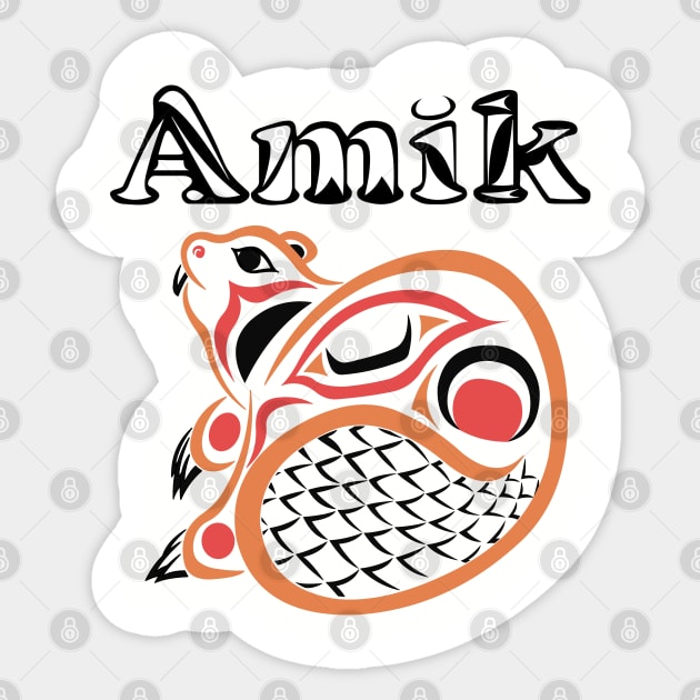 Indigenous Beaver (Amik) - Beaver - Sticker | TeePublic