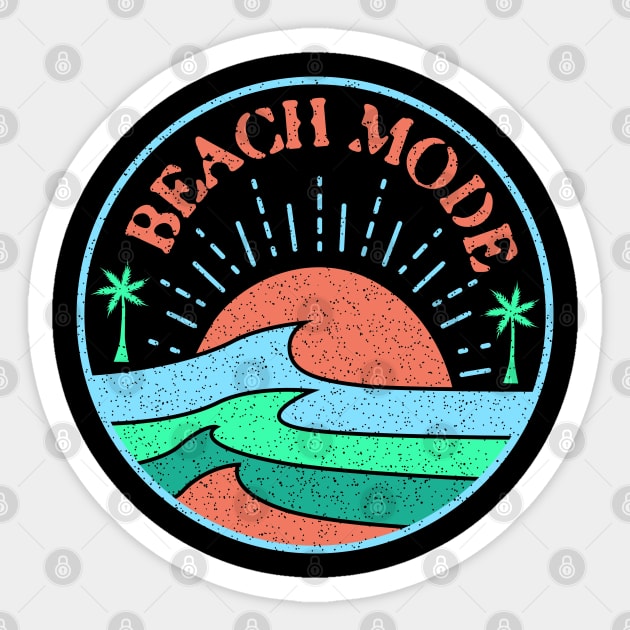 Summer sunset Beach - Beach At Sunset - Sticker | TeePublic