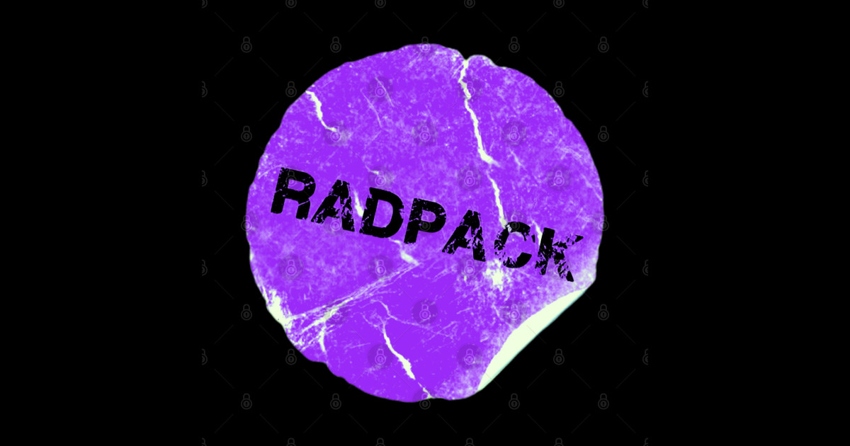 Rad Pack Sticker Logo (Purple) - Radpack - Sticker | TeePublic