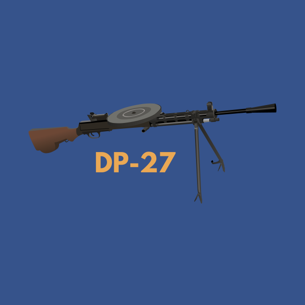 Soviet WW2 Degtyaryov DP-27 Machine Gun - Machine Gun - Hoodie | TeePublic
