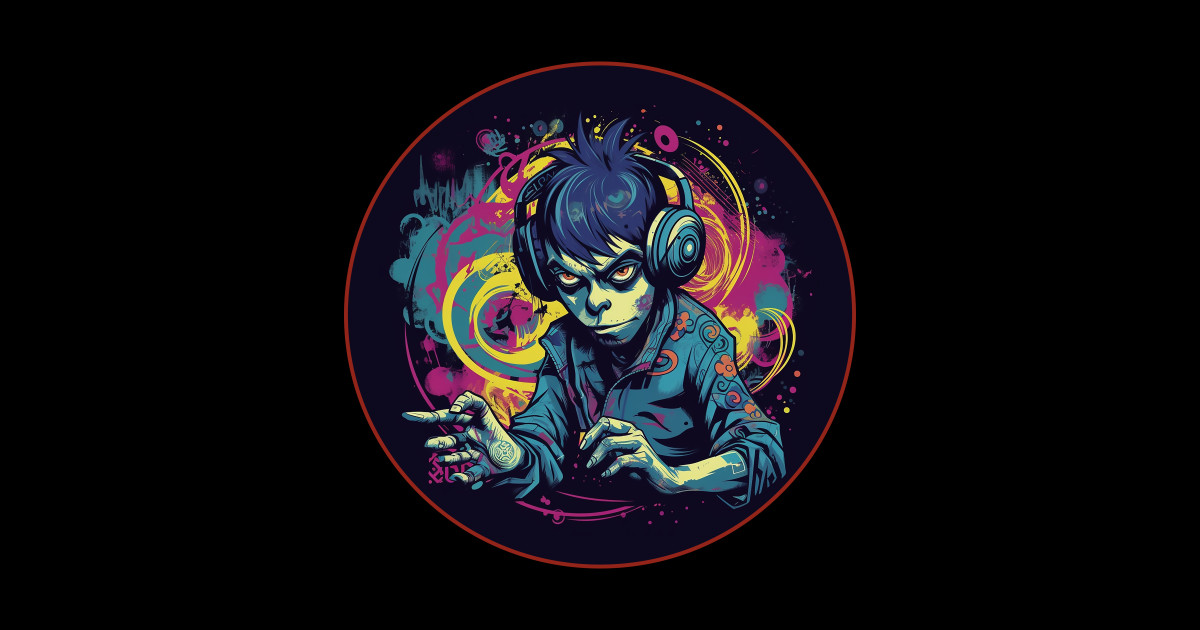 Dark DJ Decks Festival, Rave, Gig Design - Dark Design - Sticker ...