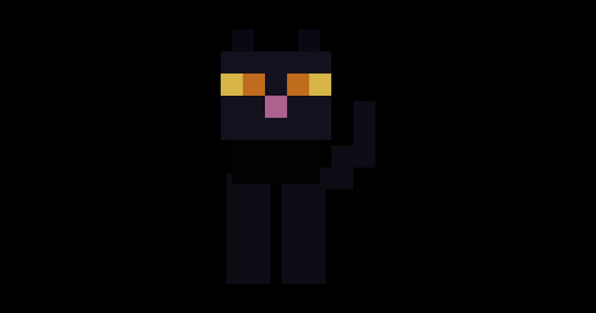 Minecraft Black Cat - Minecraft Cat - Posters and Art Prints | TeePublic