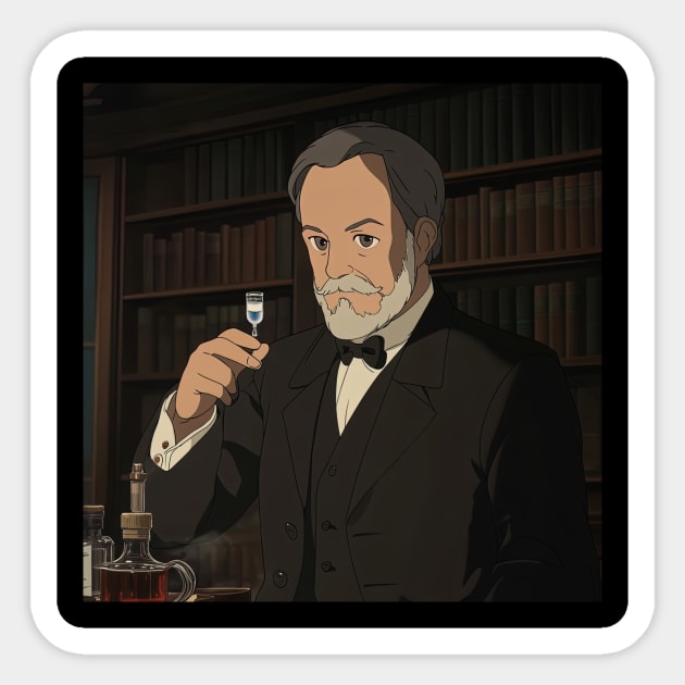 Louis Pasteur | Anime style - Louis Pasteur - Sticker | TeePublic