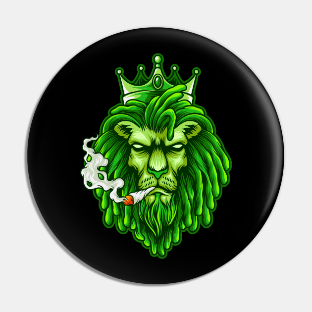 Funny Weed Marijuana Cannabis Kush Pot Green Lion Smoking Stoner ...