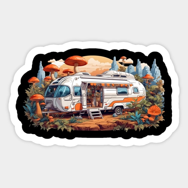The Futuristic Airstream - Futuristic - Sticker | TeePublic