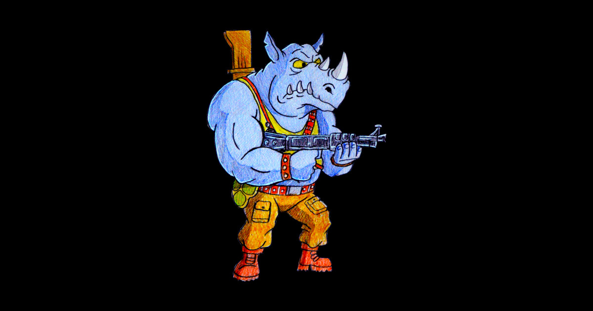 Rocksteady - Tmnt Ninja Turtles - Sticker | TeePublic