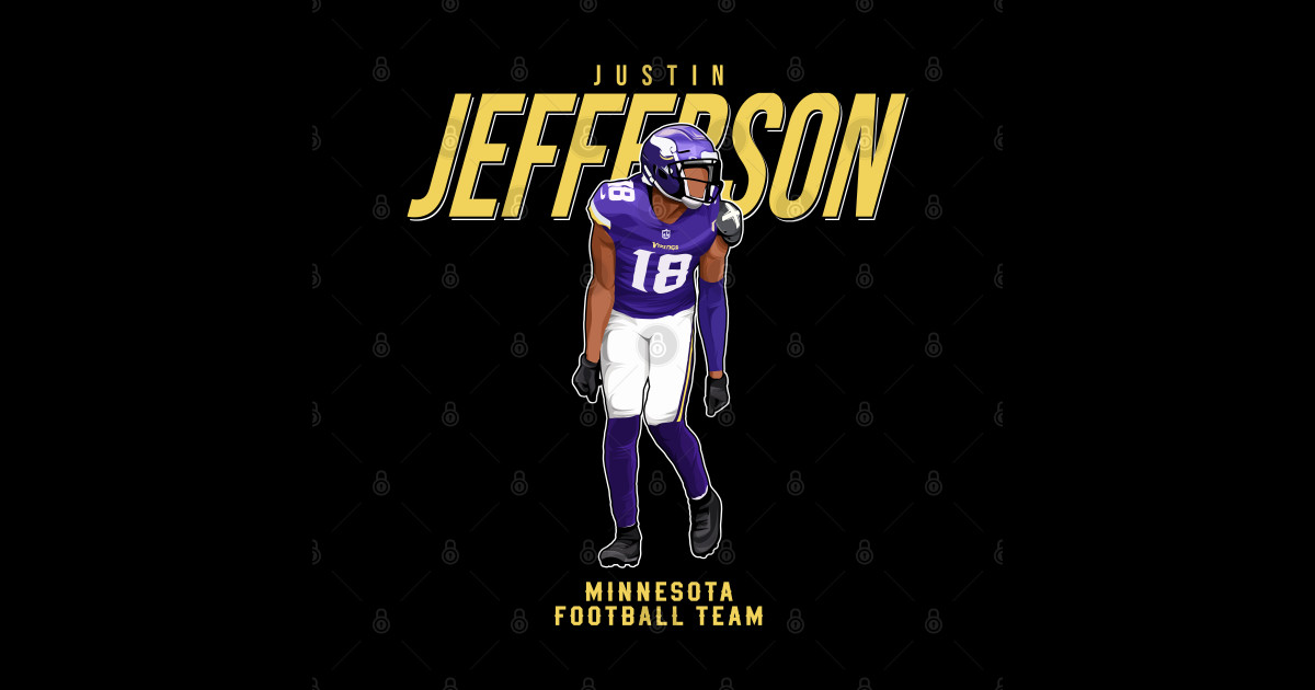 Justin Jefferson #18 Minnesota Football Team - Justin Jefferson ...