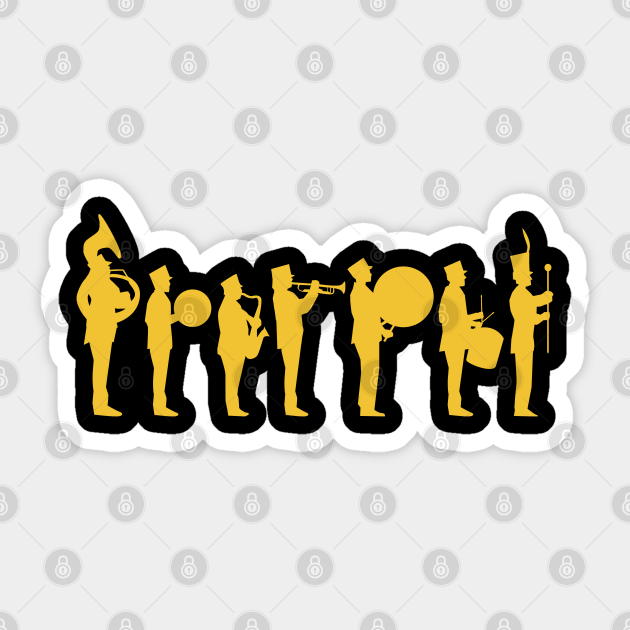 Marching band yellow - Marching Band - Sticker | TeePublic