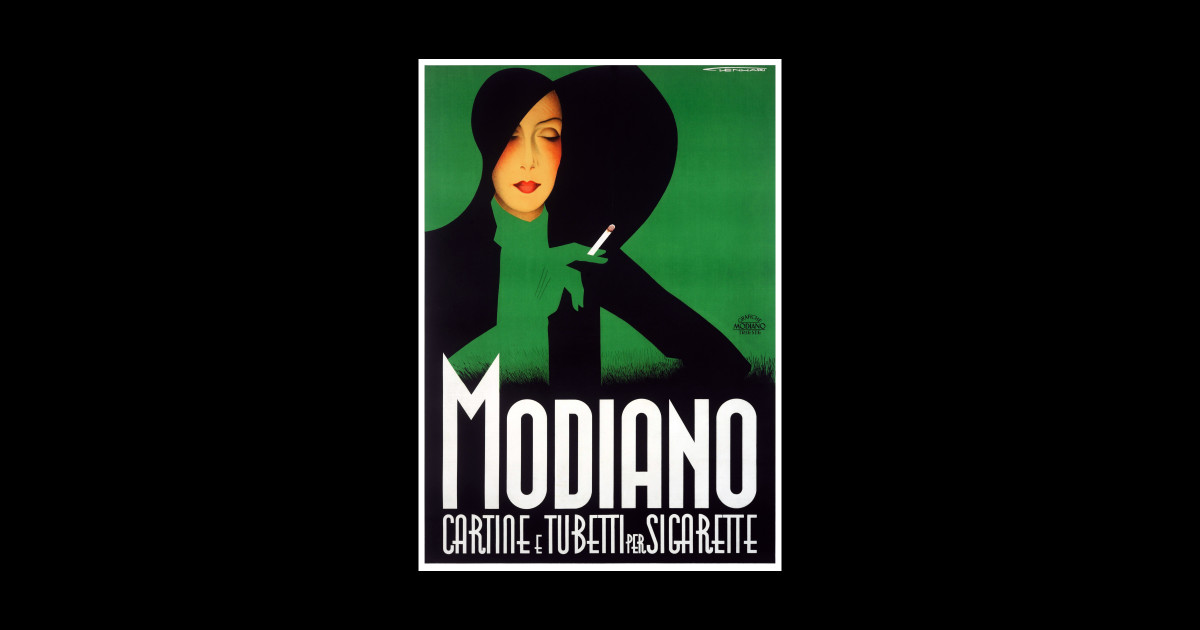 Vintage Advertising Poster Modiano Cartine e Tubetti per Sigarette ...