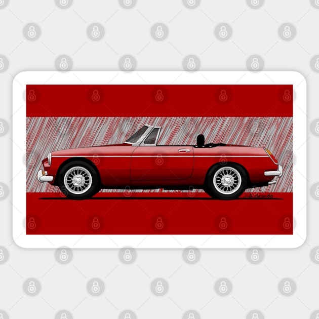 The most iconic british roadster ever! - Mgb Roadster - Sticker | TeePublic