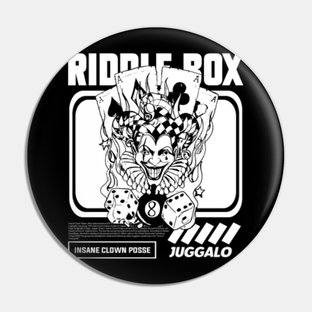 RIDDLE BOX BLACK EDITION - Insane Clown Posse - Pin | TeePublic