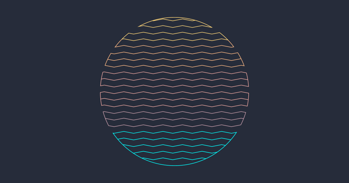 Wavelength Sunset - Wave - T-Shirt | TeePublic