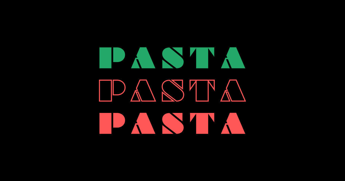 Pasta Pasta Pasta Italian Flag - Pasta Addict Gift - Sticker | TeePublic