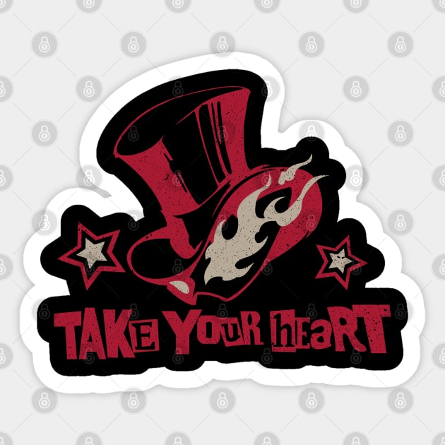 Take Your Heart | Heart Your Take - Video Gamer Gifts - Sticker | TeePublic