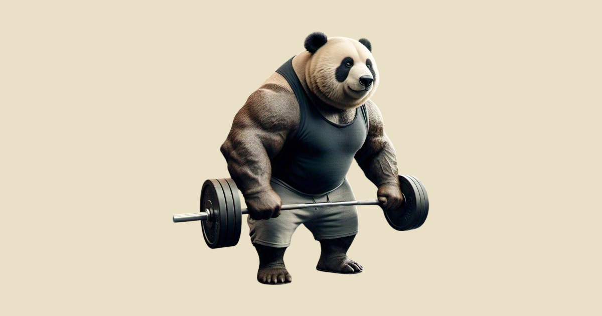 Gym Panda - Tshirtdesign - T-Shirt | TeePublic