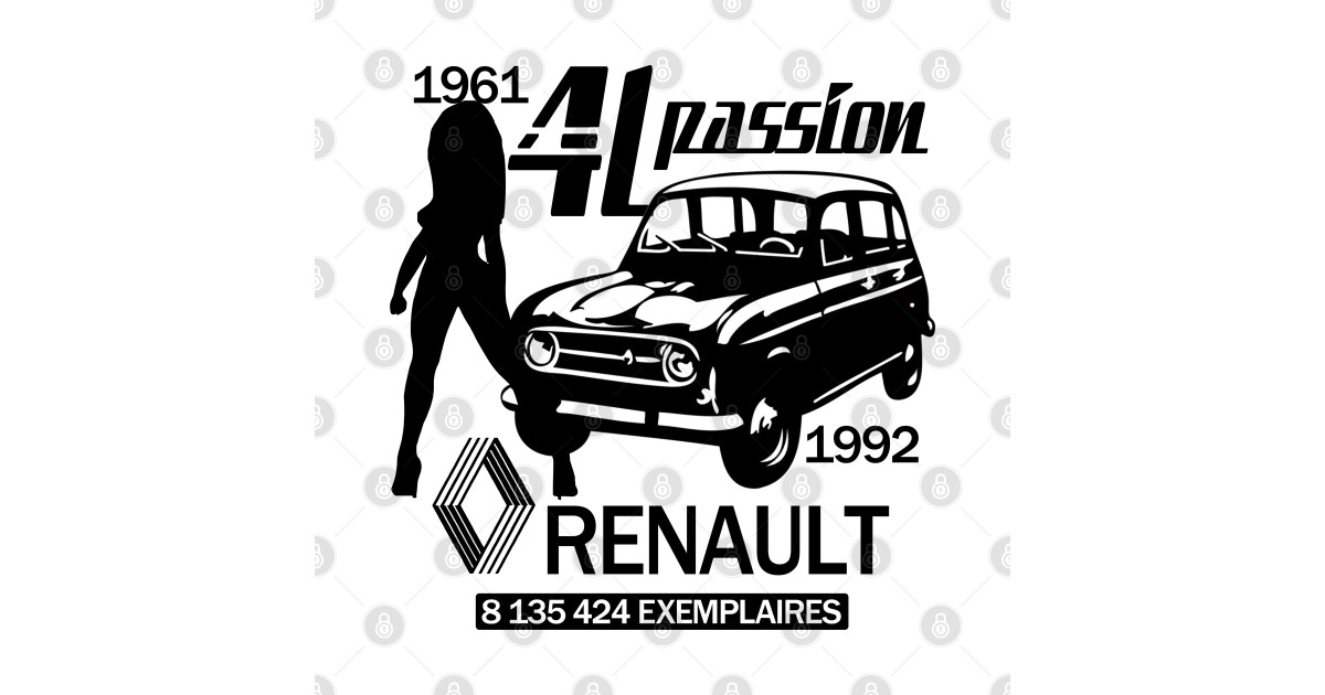 4L Passion Renault - Voiture 4l Renault France - T-Shirt | TeePublic
