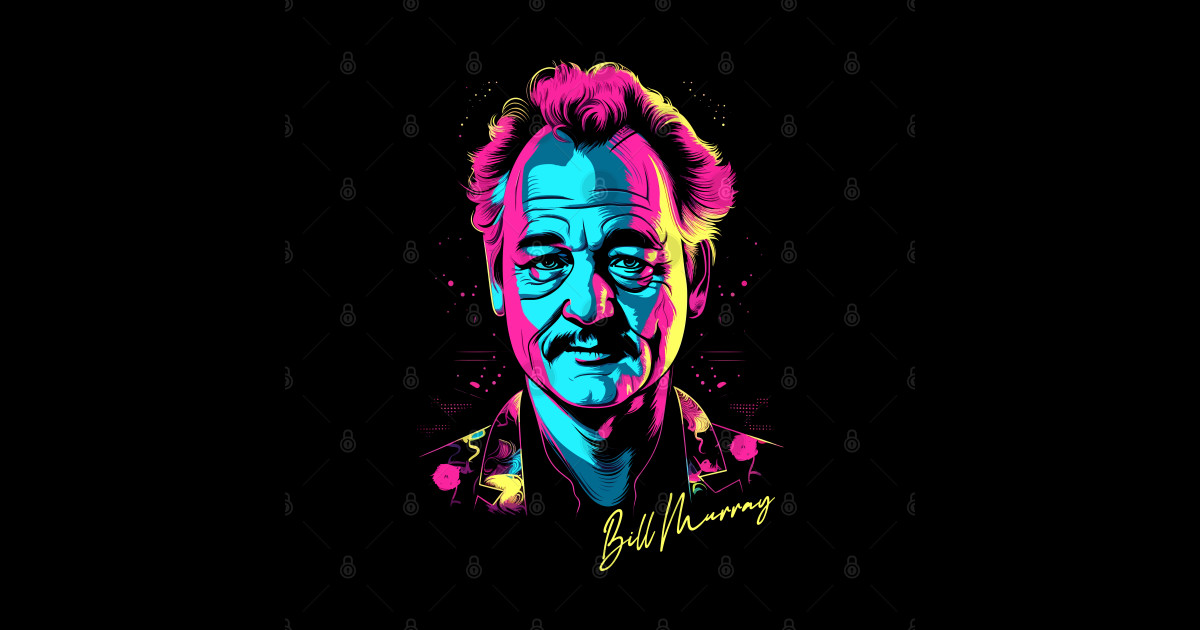 Bill Murray / Retro 80s Fan Design - Bill Murray - Sticker | TeePublic