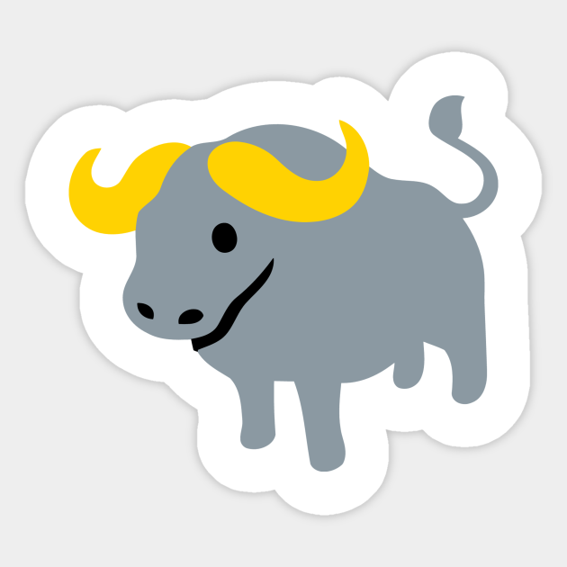 Grey Bull Icon Emoticon - Emoji - Sticker | TeePublic