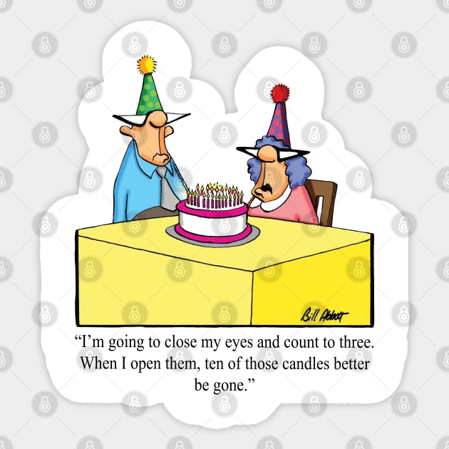 Funny Spectickles Birthday Cartoon - Funny Birthday Gifts - Sticker ...