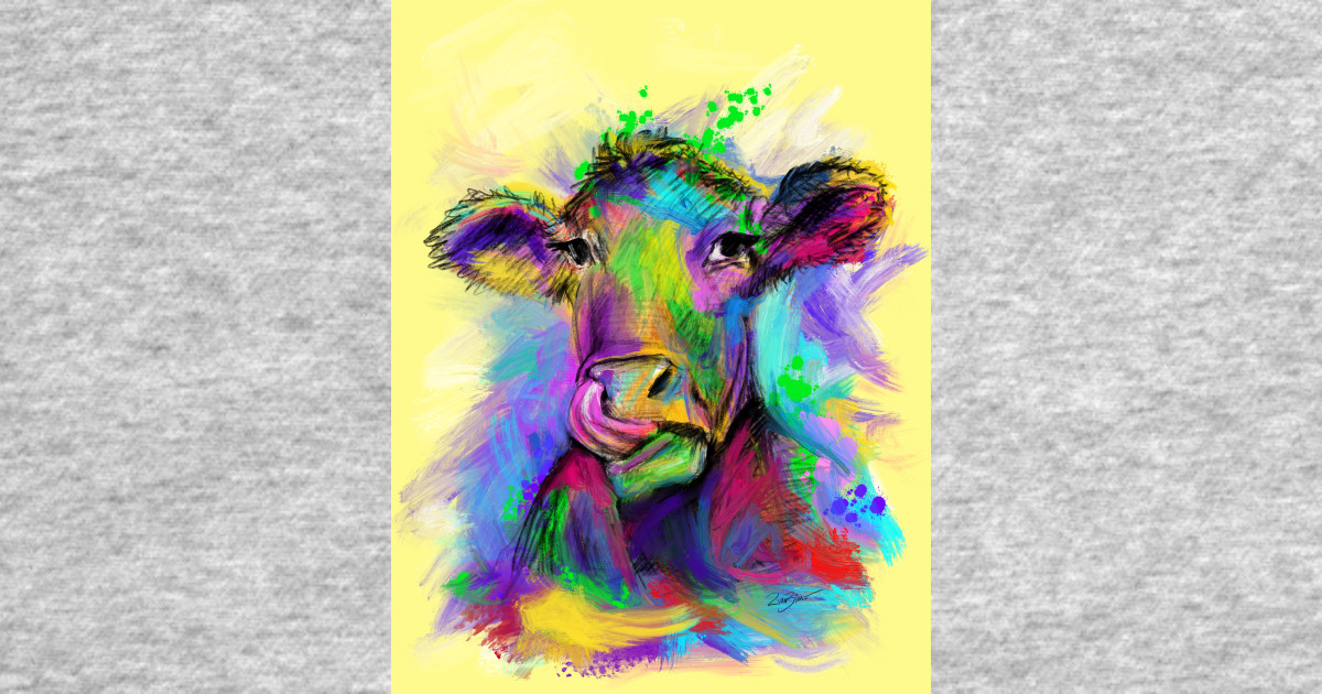 Cow Color - Cow - T-Shirt | TeePublic