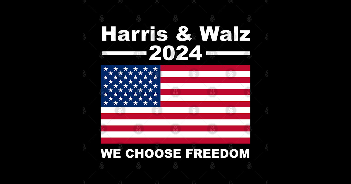 Harris & Waltz Campaign We Choose Freedom - Harris Waltz - Sticker ...