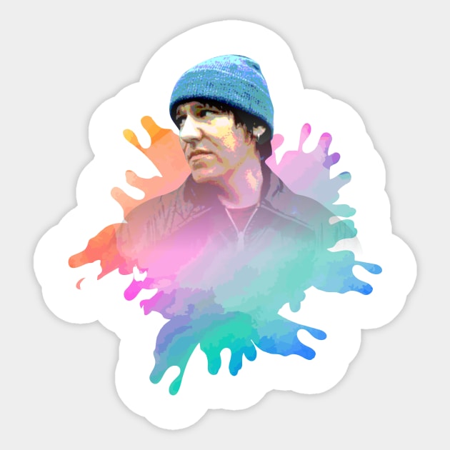 ELLIOT SMITH WITH SPLASH COLOR PAINTING - Elliot Smith - Sticker ...