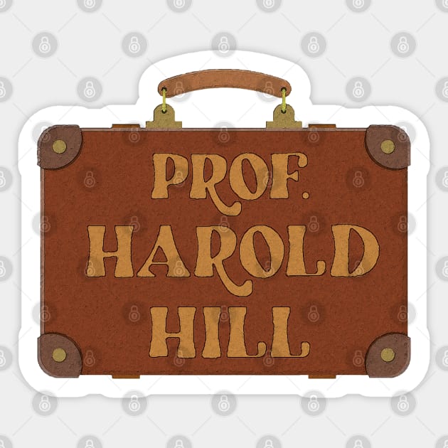 The Music Man Prof. Harold Hill Suitcase - Harold Hill - Sticker ...