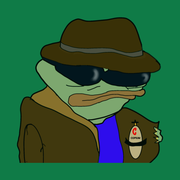 Drug Dealer Pepe with Copium - Pepe With Copium - T-Shirt | TeePublic