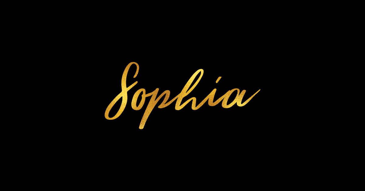 Sophia Name Hand Lettering in Faux Gold Letters - Sophia - Sticker ...