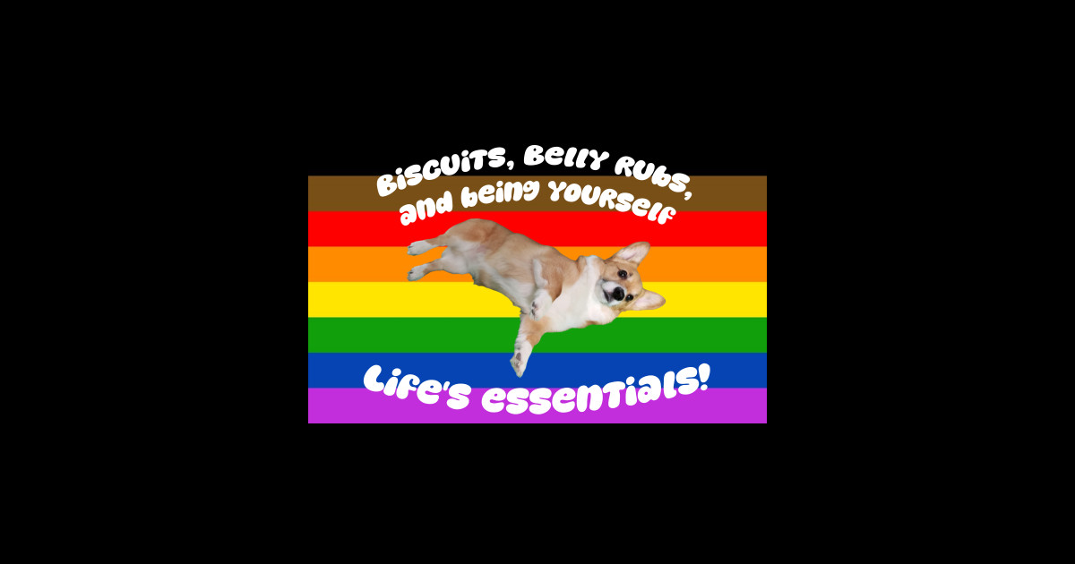 Being yourself (All Colors Rainbow) - Corgi - Sticker | TeePublic