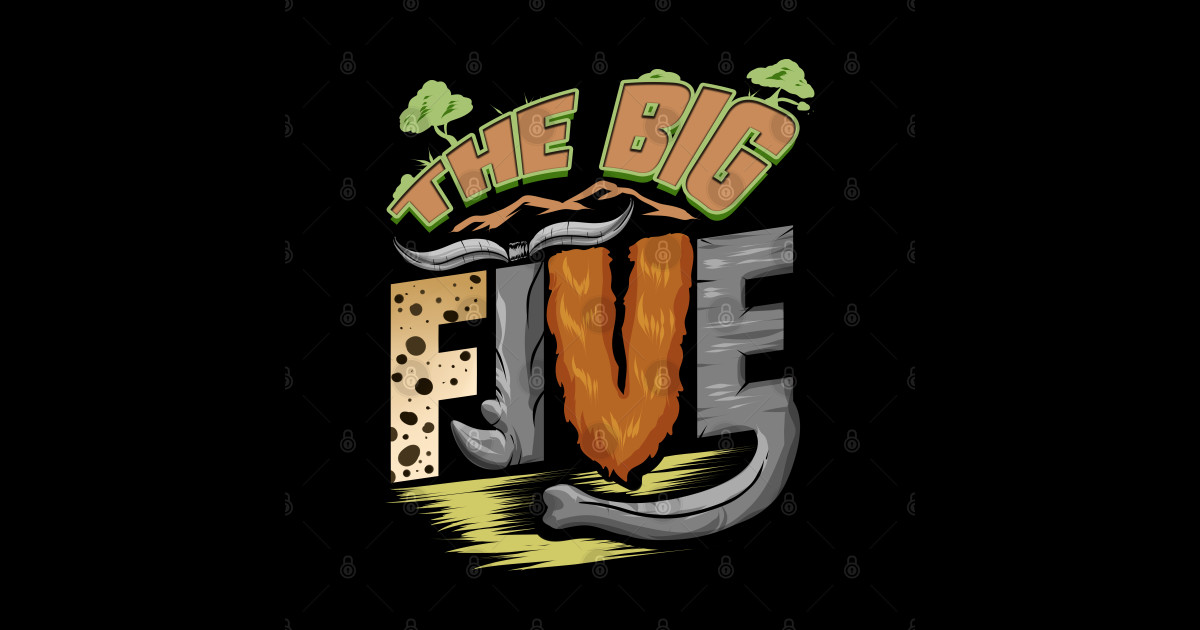 The big five African - The Big Five - Sticker | TeePublic