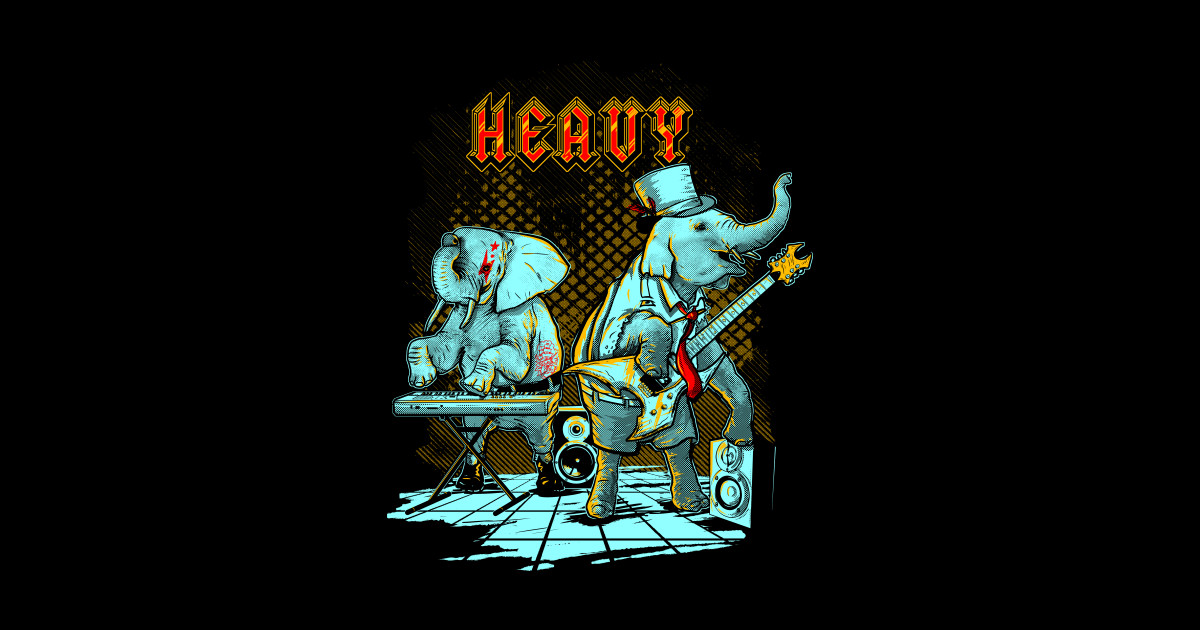 Heavy Metals - Elephants - Sticker | TeePublic