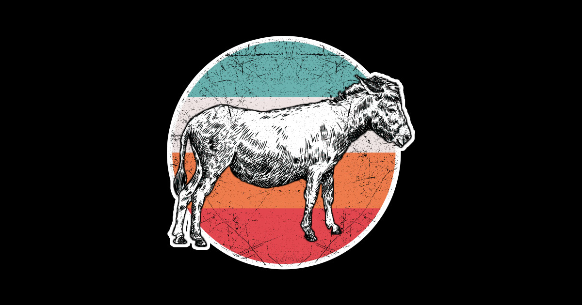 Vintage Retro Donkey - Vintage Retro Donkey - Posters and Art Prints ...