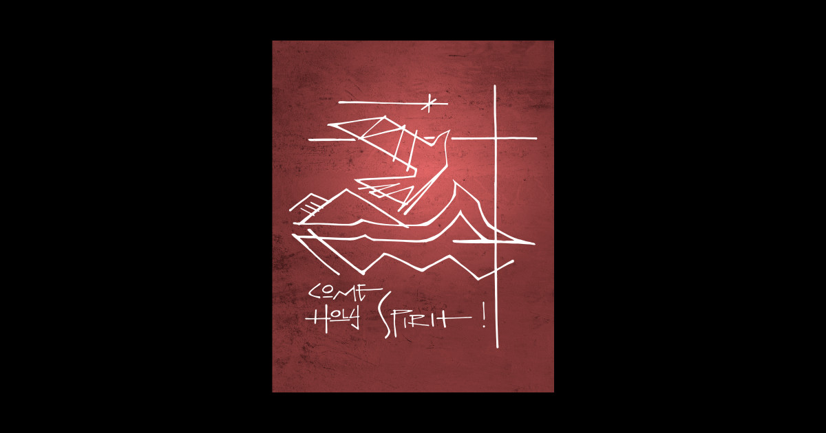Holy Spirit religious symbols and phrase - Holy - Sticker | TeePublic