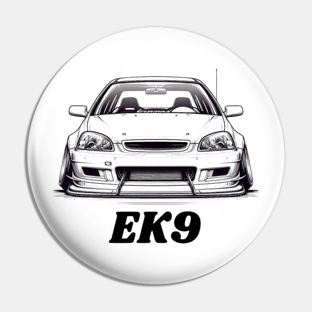 Widebody Honda Civic EK9 Side chest Design - Honda Civic Ek9 - Pin | TeePublic