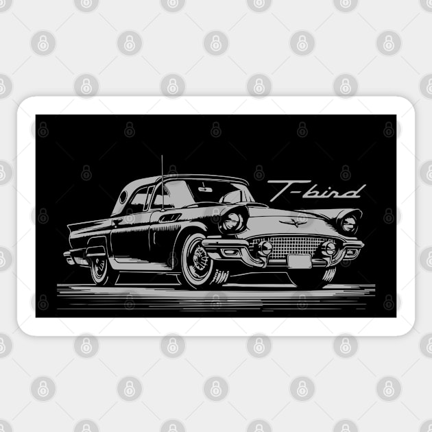 1957 T-bird - Ford Thunderbird - Sticker | TeePublic