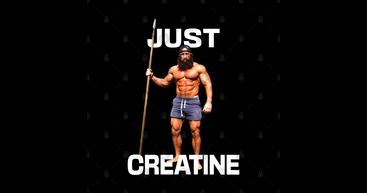 Liver King Just Creatine Funny Gym Meme - Liver King - Sticker | TeePublic