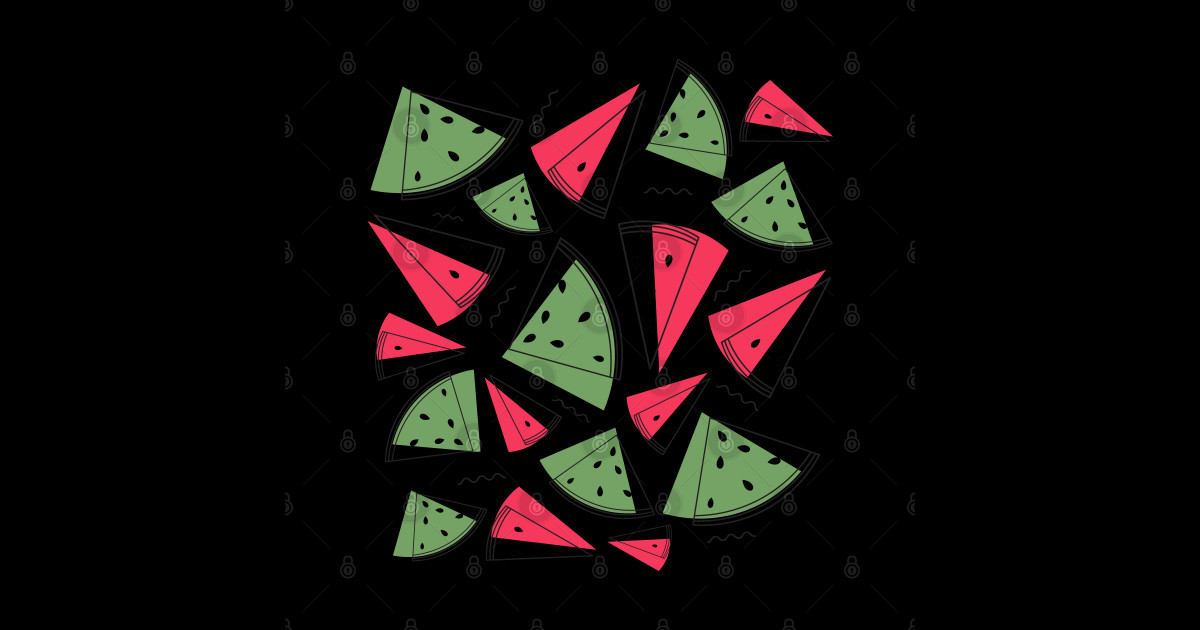 Cute Abstract Watermelon Pattern - Watermelon Pattern - Sticker | TeePublic