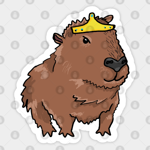 Little Miss Princess Capybara - Capybara - Sticker | TeePublic
