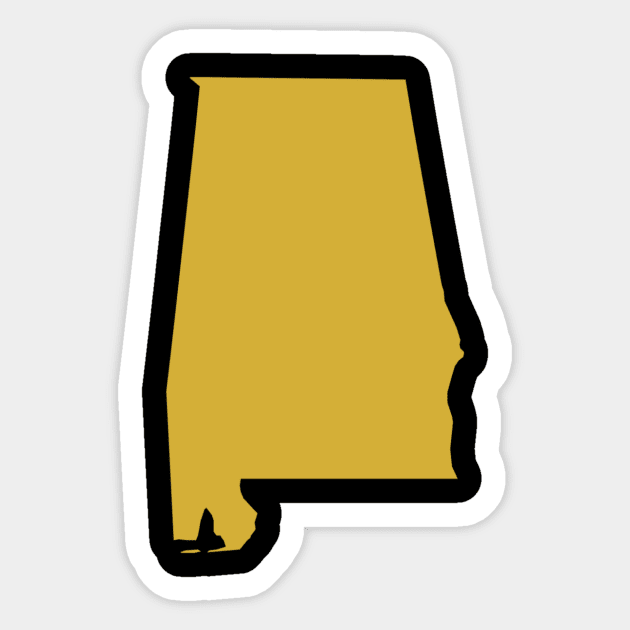 Alabama state map - Alabama State - Sticker | TeePublic