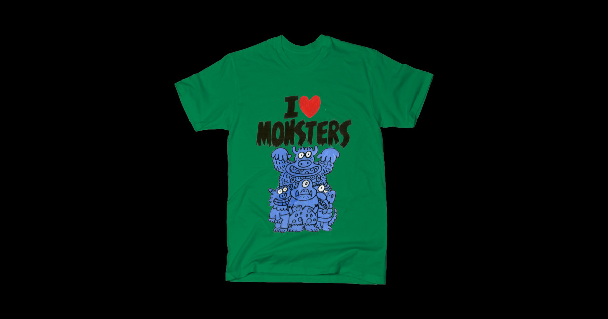 I Heart Monsters - Sticker | TeePublic