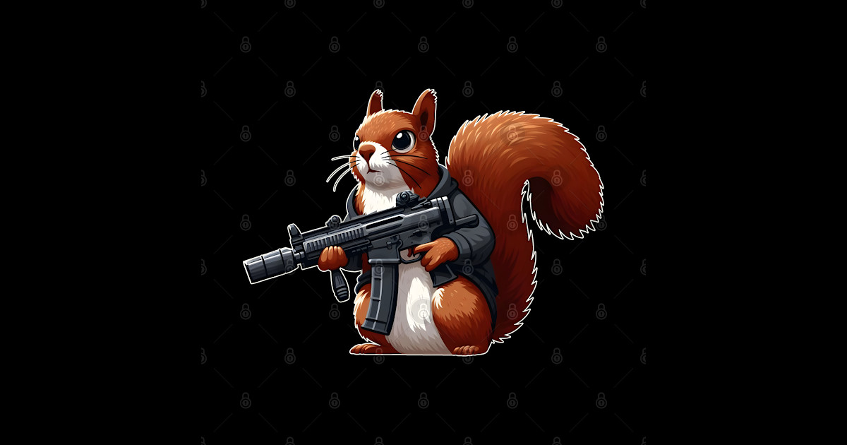 Tactical Squirrel - Squirrel - Sticker | TeePublic