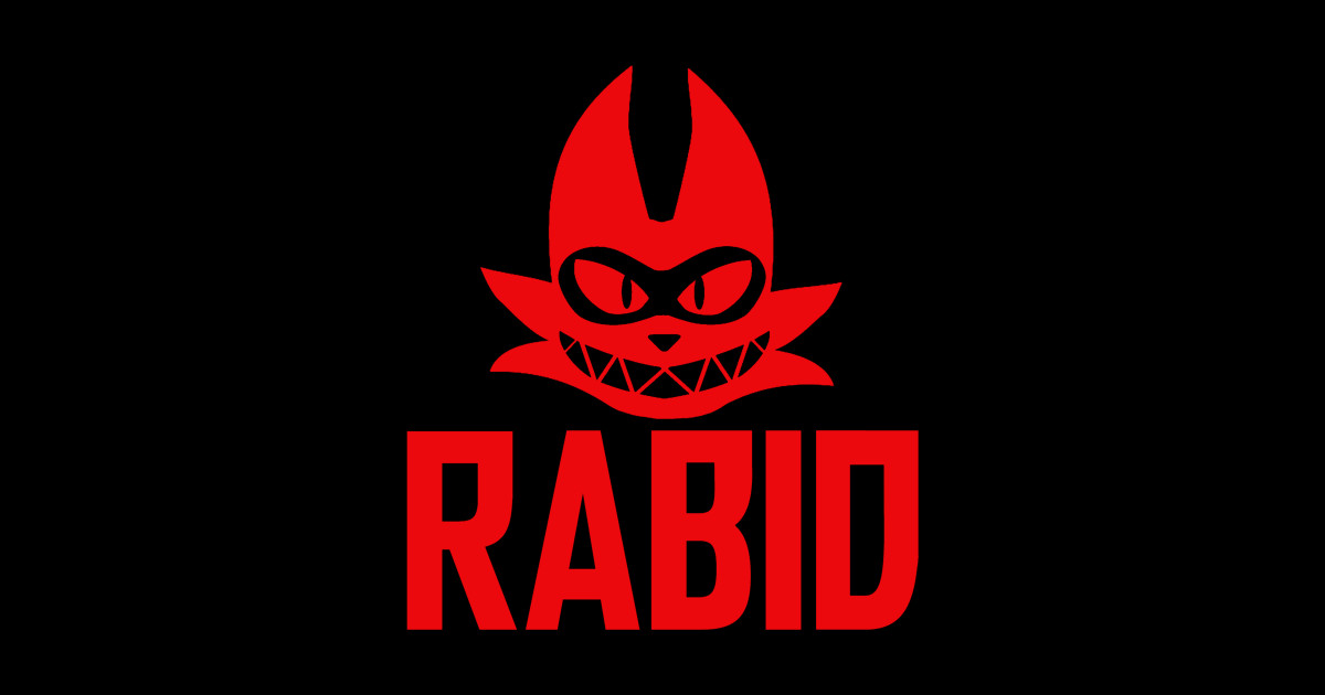 RABID TEXT LOGO - Efr - Sticker | TeePublic