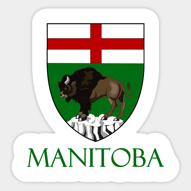Manitoba, Canada - Coat of Arms Design - Canadian - Sticker | TeePublic
