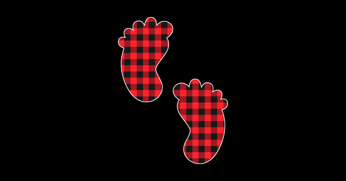 Baby Feet Red Plaid Buffalo Gift Christmas - Baby Feet Red Plaid ...