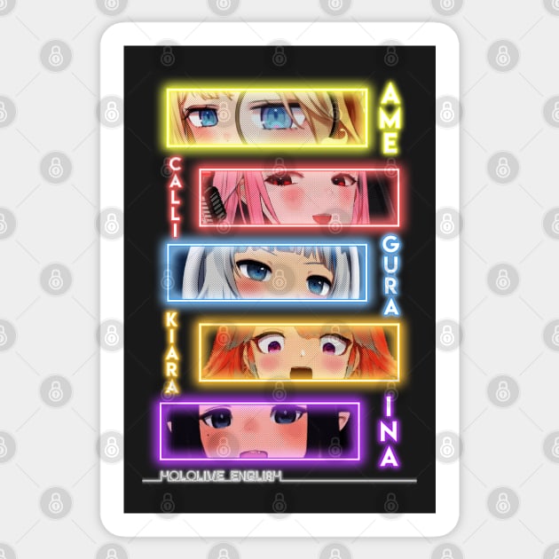 Hololive English Neon Amelia, Calliope, Gura, Kiara, Ina'nis - Hololive ...