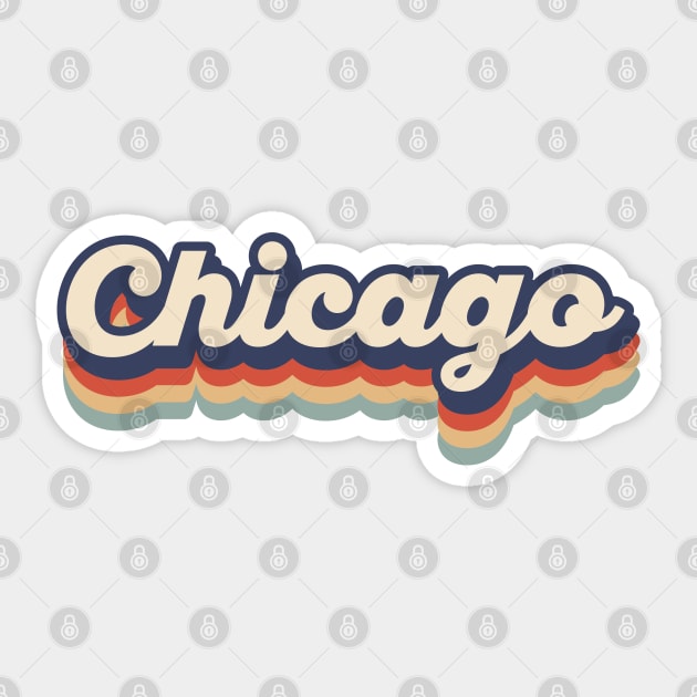 Chicago Vintage Colors - Chicago - Sticker | TeePublic