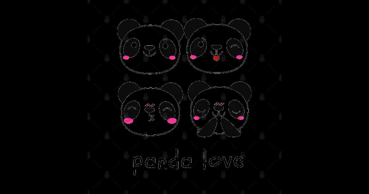 Panda Love - Pandas - Sticker | TeePublic
