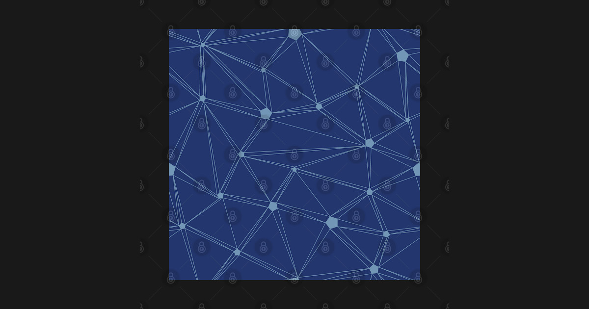 Pentagon grid classic blue - Triangles - T-Shirt | TeePublic